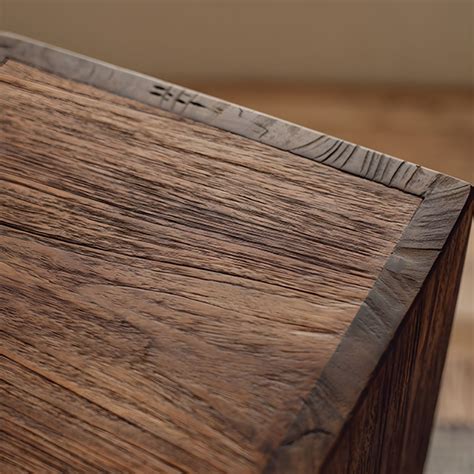 Rectangular Side Table Wooden Modern Tree Stump End Table For Bedroom