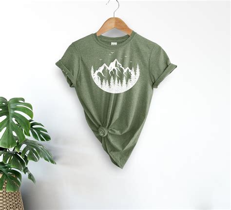 Camping Shirt Pine Tree Shirt Forest Shirt Nature T Shirt Etsy