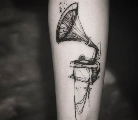 Old Gramophone Tattoo By Tattooer Nadi Post 15647