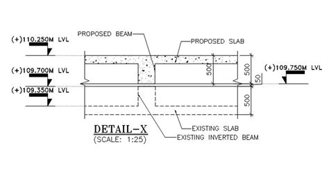 Inverted Beam Detail Drawing Are Given In This 2d Autocad File Download The Autocad 2d Dwg File