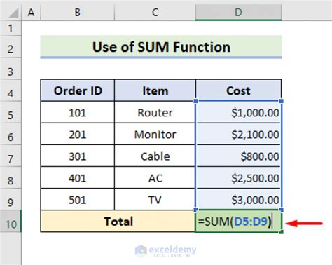 How To Total A Column In Excel 7 Effective Methods ExcelDemy