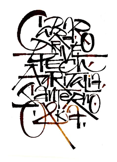 Luca Barcellona Calligraphy Алфавит Каллиграфия Графика