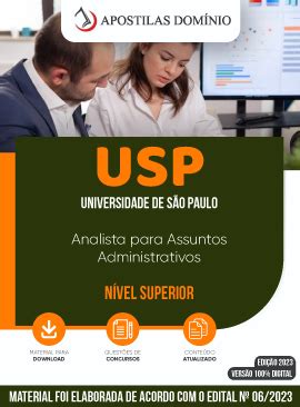 Apostila USP 2023 Analista Para Assuntos Administrativos Aposti