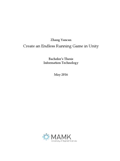 Bachelor Thesis Zhangyancan Pdf Video Games Java Script