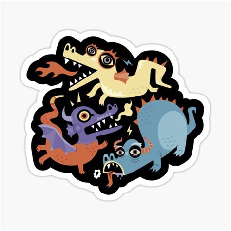 Here Be Dragons Programming Sticker By Blushingcrow Redbubble
