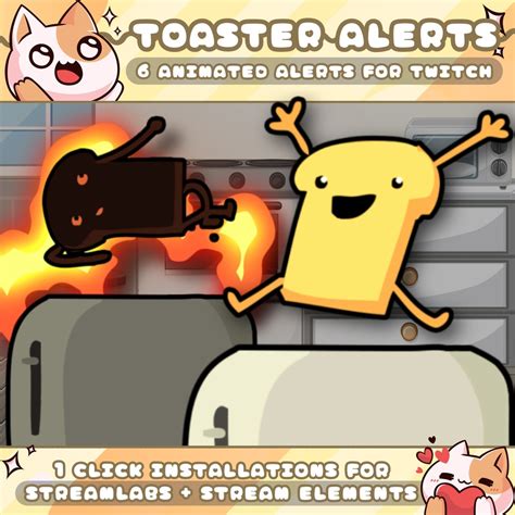 Funny Toast Alerts For Twitch Streamers Follow Subscriber Bits