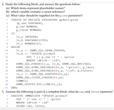 Study The Following Block Chegg