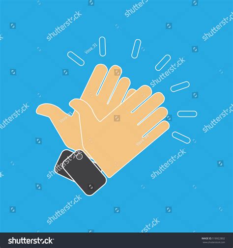 Hands Clapping Vector Icons Stock Vector Royalty Free 518922802