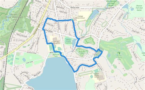 Lake Massapoag In Massachusetts Walking Map