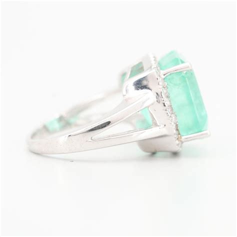 Customizable Unique Emerald Engagement Ring Antique Emerald Wedding