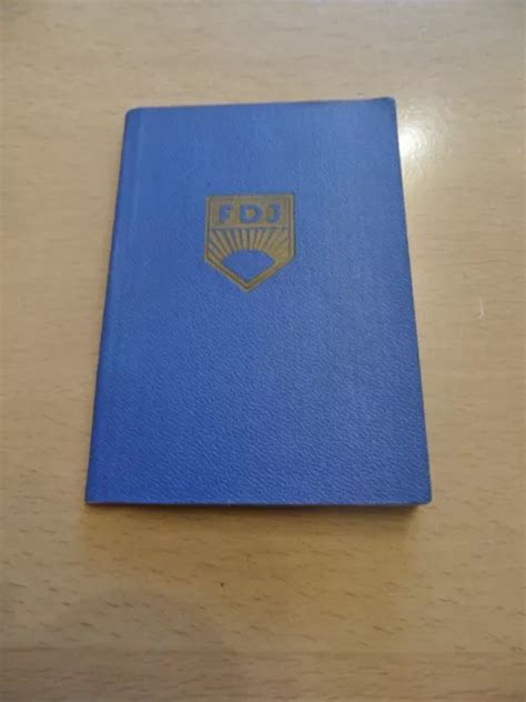 Original Ddr Fdj Mitgliedsausweis Persönlich Mit Foto Und Marken 1967