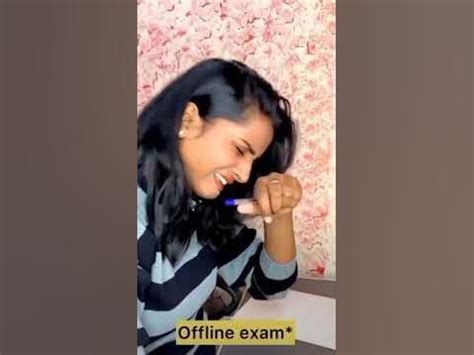 Devika Gupta funny video comedy #shorts online exam v/s offline exam - YouTube