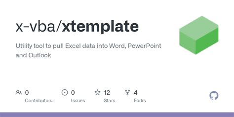 Github X Vbaxtemplate Utility Tool To Pull Excel Data Into Word Powerpoint And Outlook