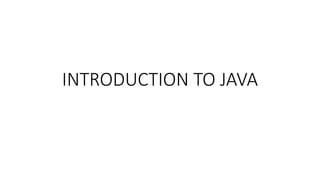 Java introduction | PPT
