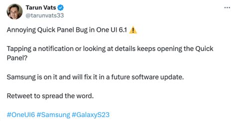 三星承认 One UI 6 1 快速面板存在 BUG未来发布更新修复 腾讯新闻