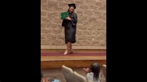 ‘go Mommy Son Cheers For Mom At Nursing School Graduation Watch Cute