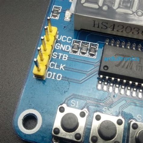 Tm1638 Based Board บอร์ดแสดงผลตัวเลข 8 หลักพร้อม Led และปุ่มกด แถมสายต่อฟรี Arduino