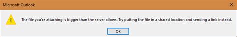 Outlook S Default Attachment Size