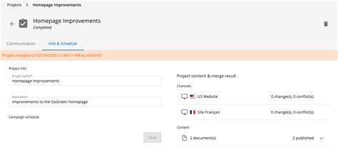 Merge A Project Into The Core