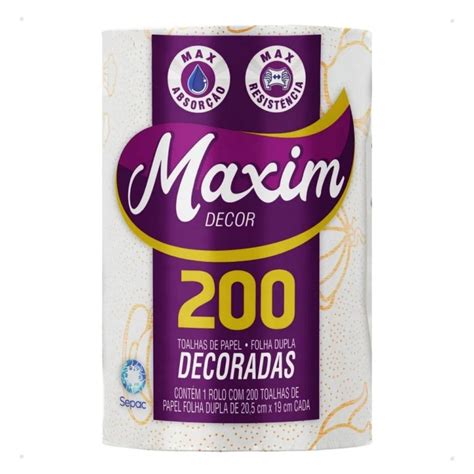Papel Toalha Folha Dupla Maxim Bobina 19cm Com 200 Folhas Shopee Brasil