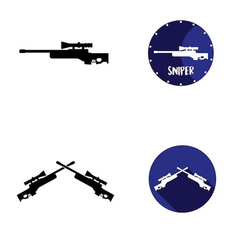 Premium Vector Sniper Icon Vector Template Illustration Logo Design