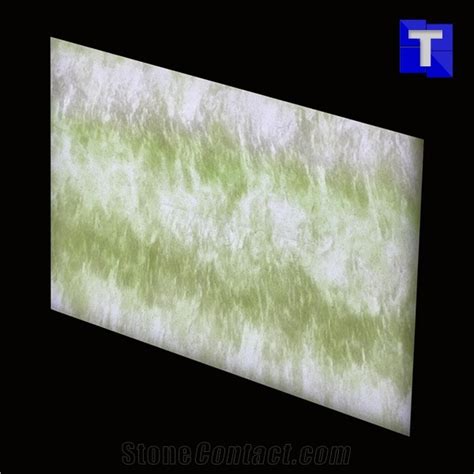 Verde Artificial Alabaster Backlit Tile Walling Cladding Panel Green