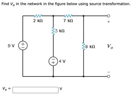 Solved Find V In The Network In The Figure Below Using Chegg Com