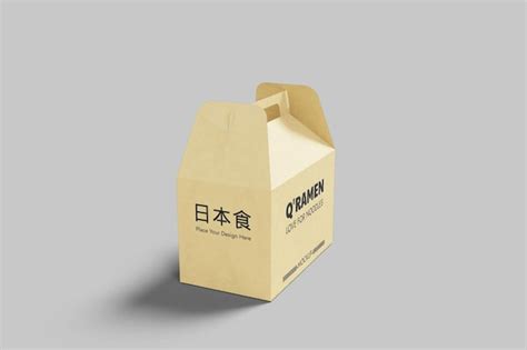 Premium Psd Chinese Food Package Paper Box Mockup