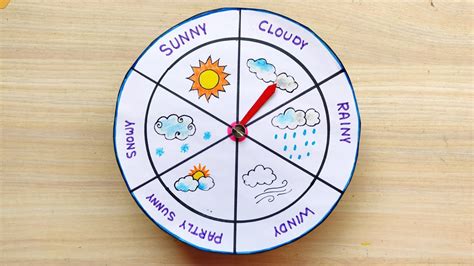 Weather Clock Making Using Paper Season Clock Model Idea For Project