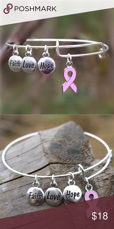 Breast Cancer Awareness Pink Ribbon Charm Bracelet Artofit