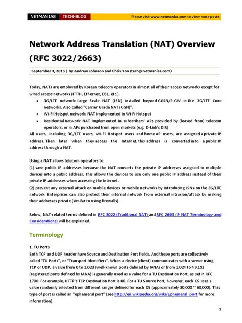 netmanais 2013 09 03 nat overview en pdf pdf port computer