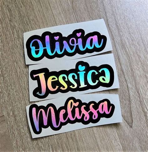 Personalized Name Multi Colored Sticker Vinyl Waterproof Sticker