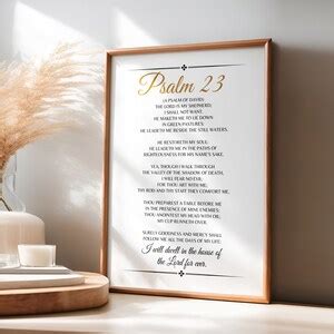 Psalm 23 Moderne Christliche Kunst Schriftkunst Druckbare Der Herr