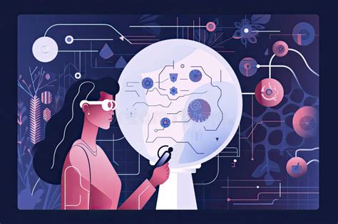 Ai In Social Media Abstract Concept Vector Illustration Social Media Marketing Ai Content