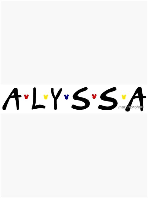 Alyssa Sticker Sticker By Maryhorohoe Redbubble