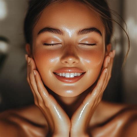 A Woman With The Sun Shining On Her Face Premium Ai Generated Image