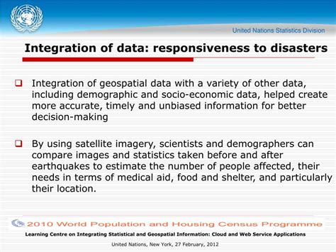Ppt Integrating Statistical And Geospatial Information Some Unsd