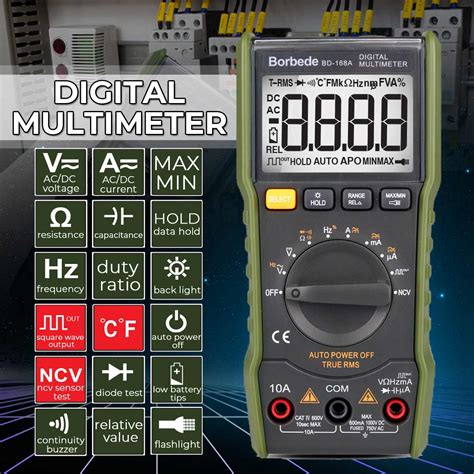 168a Digital Auto Range Portable Multimeter 6000 C Vicedeal
