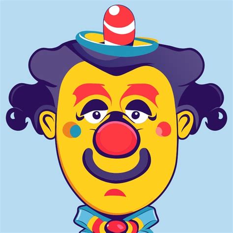 красочный клоун анимационный персонаж векторная иллюстрация мультфильм Премиум Ai