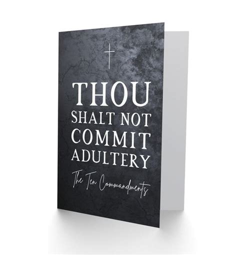 Cards Bible Card Ten Commandments Thou Shalt Not Commit Adultery
