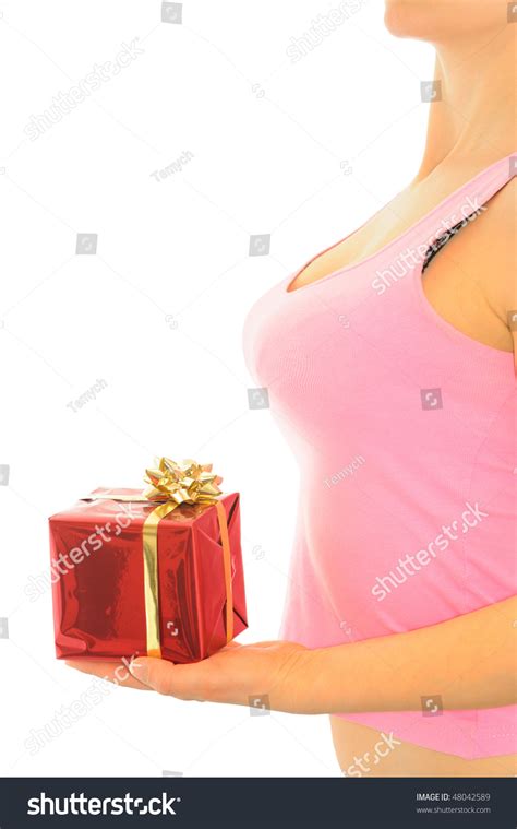 Sexy Woman Giving Present Stock Photo Shutterstock