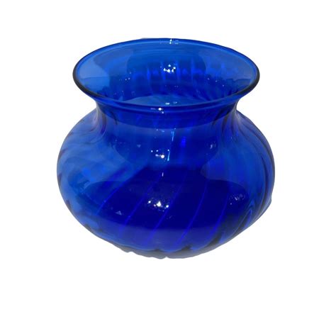 Vintage Cobalt Blue Swirl Glass Vase 4 Etsy