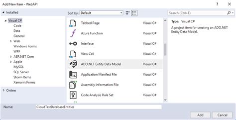 SQL Database Telerik UI For Universal Windows Platform