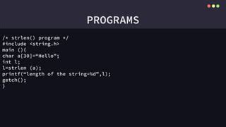 Introduction To Strings In C Programming PPT