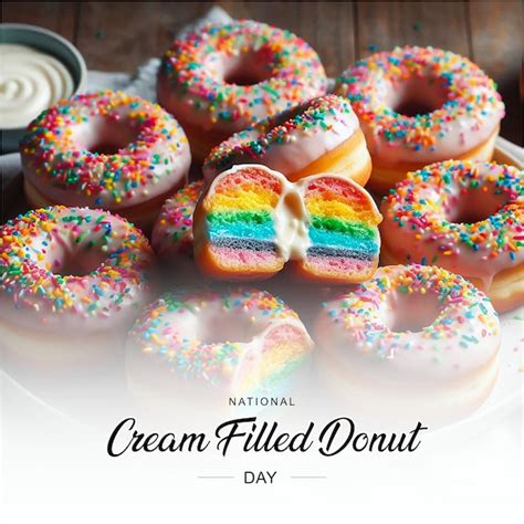 Cream Filled Donut Hd Image Premium Ai Generated Image