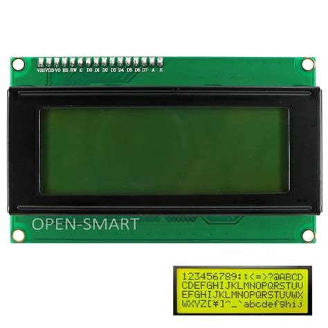 I C แบบเปด IIC จอ LCD สเหลอง เขยวโมดลแสดงผลออนบอรดความคมชดโพเทนชออมเตอรปรบคาได