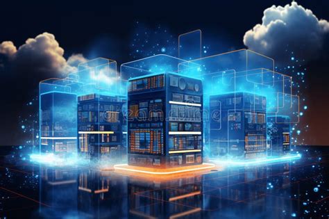 Smart City With Cloud Computing Technology Concept Stock Illustration