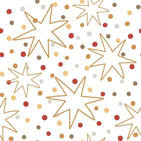 Premium Vector Gold Star Polka Dot Seamless Patterns For Party