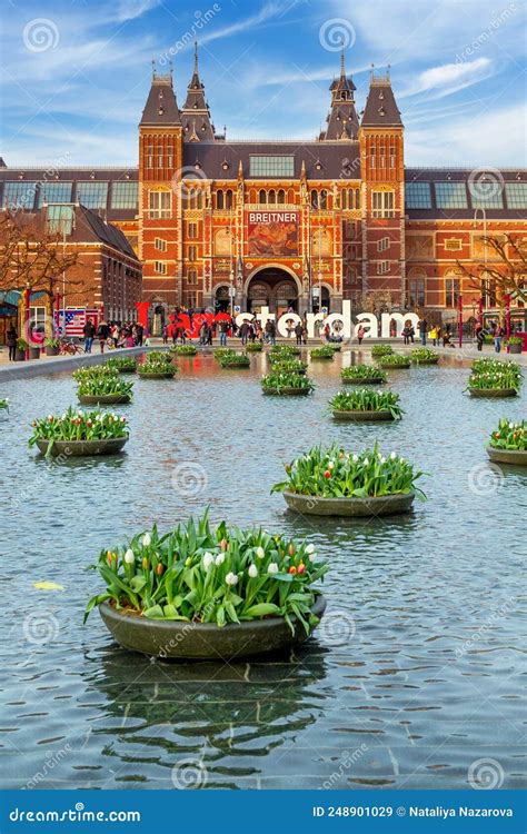 Museumplein Rijksmuseum Amsterdam Holland Editorial Stock Image