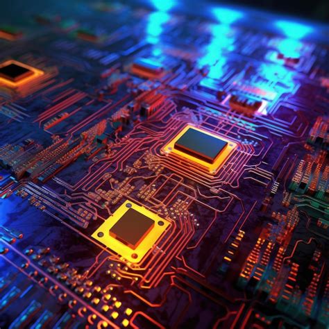 Premium AI Image Computer Chip Semiconductor Data Abstraction